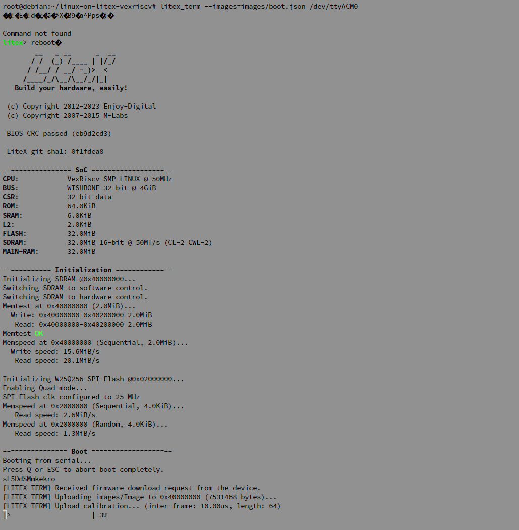 在FPGA软核上运行Linux实践 (基于SugarPro + Vexriscv) – TaterLi 个人博客